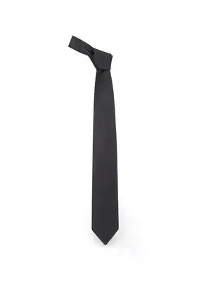 LARDINI Pointed-tip Tie - Black