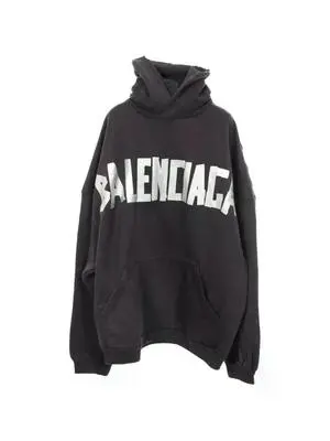 Balenciaga 2010s Logo-print Distressed Hoodie