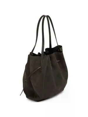 Yuzefi Scallop Suede Tote Bag - Brown