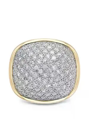 Marina B 18k Yellow Pavé Diamond Tigella Ring