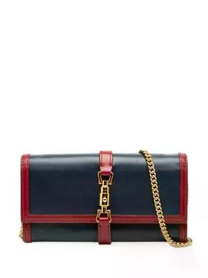 Gucci 2016-2026 Bicolor Calfskin Jackie 1961 Wallet On Chain Crossbody Bag - Blue