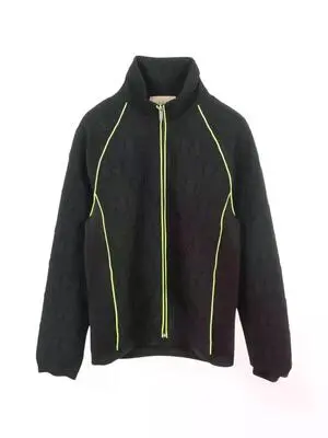 Gucci Gg Embossed High Neck Zip-up Jacket