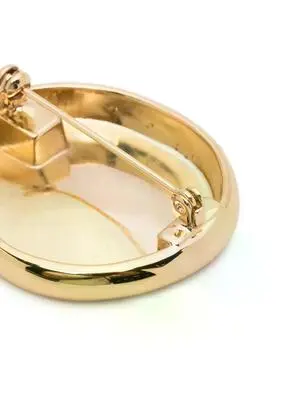JOSEPH Logo-engraved Bean Brooch