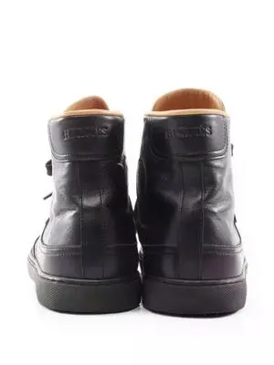 Hermès Leather High-top Sneakers - Black