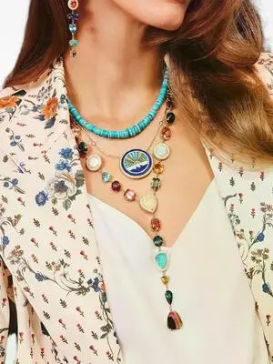 Jacquie Aiche Sunshine Diamond And Opal Necklace