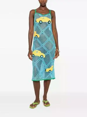 JW Anderson Crochet Car-motif Midi Dress