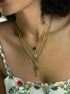 SYLVA & CIE 18k Yellow Rose-cut Diamond Moon Necklace - Gold