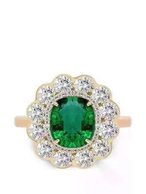 Goshwara G-one Emerald And Diamond Ring - Gold