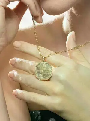 Shay Yellow Diamond Octagon Disc Necklace