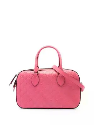 Gucci Embossed Leather Satchel