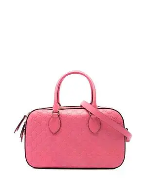 Gucci Embossed Leather Satchel