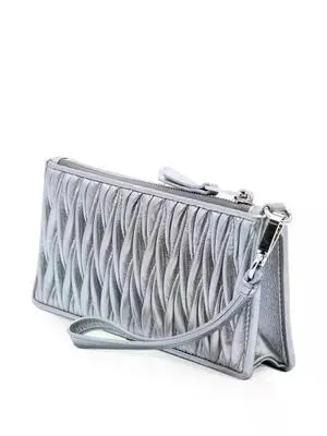 Miu Miu 2010-2026 Metallic Matelasse Nappa Wristlet Clutch Bag