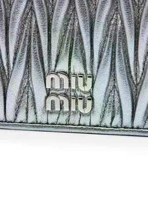 Miu Miu 2010-2026 Metallic Matelasse Nappa Wristlet Clutch Bag