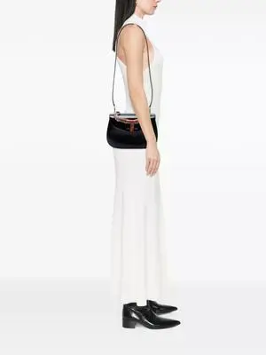 Gucci 20th Century Calfskin Bamboo Night Satchel - Black