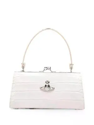 VIVIENNE WESTWOOD Doll Croc-embossed Leather Top Handle Bag