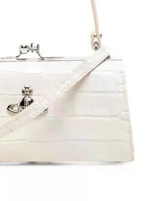 VIVIENNE WESTWOOD Doll Croc-embossed Leather Top Handle Bag