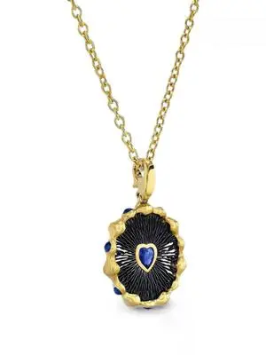 Vram Hypha Sapphire Necklace In 18k Yellow With Bezel-set Sapphires