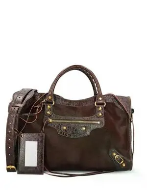 Balenciaga Le City Bag Medium Pony Hair And Lambskin - Brown