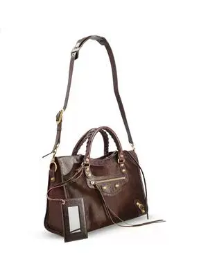 Balenciaga Le City Bag Medium Pony Hair And Lambskin - Brown
