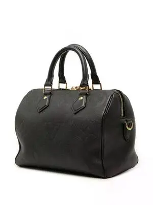 LOUIS VUITTON 2021-2026 Monogram Giant Empreinte Speedy Bandouliere 25 Satchel - Black