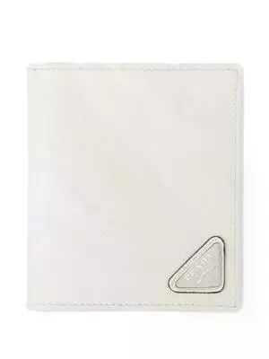 Prada Triangle-logo Saffiano Leather Wallet - White