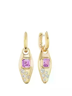 UNIFORM OBJECT Pink Sapphire And Diamond Vessel Earrings - Gold