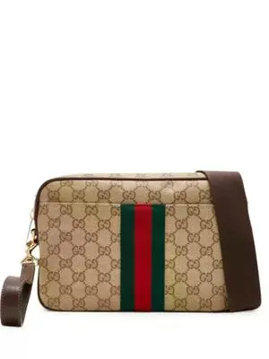 Gucci Small Crossbody Bag With Web - Neutrals