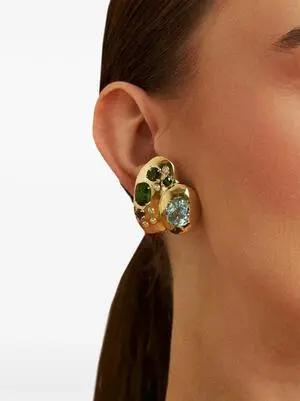 CAROL KAUFFMANN Tourmaline And Topaz Earrings