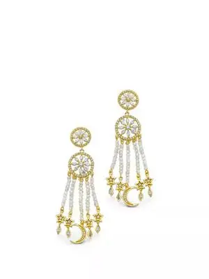 BUDDHA MAMA Mandala Diamond Drop Earrings