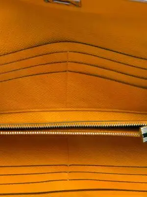 Hermès 2014 Epsom Kelly Longue Wallet Long Wallets - Orange