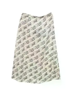 Fendi Silk Printed Skirt