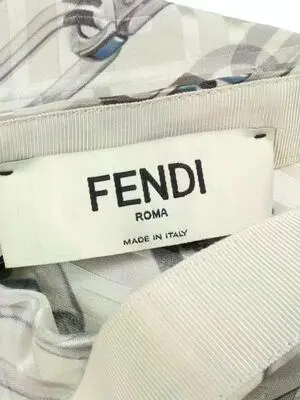 Fendi Silk Printed Skirt