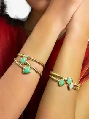 Marina B Trisolina Chrysoprase And Diamond Bracelet