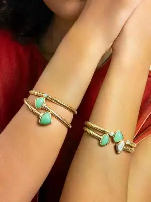 Marina B Trisolina Bracelet With Chrysoprase And Diamonds