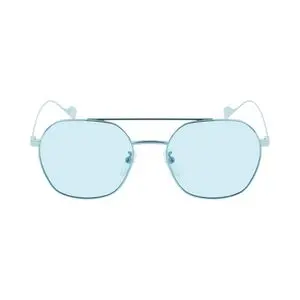 Balenciaga Aviator-frame Metal Sunglasses 'light - Blue