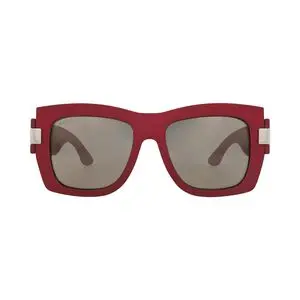 Gucci Square-frame Injection Sunglasses /grey - Red