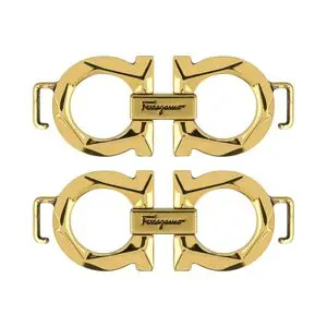 FERRAGAMO Geometric Buckle Clips 'dark - Yellow