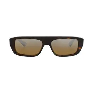 Gucci Square-frame Recycled Acetate Sunglasses 'havana/silver - Brown