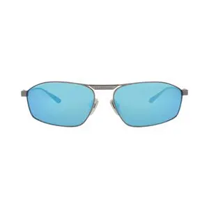 Balenciaga Aviator-frame Metal Sunglasses 'ruthenium/blue - Silver