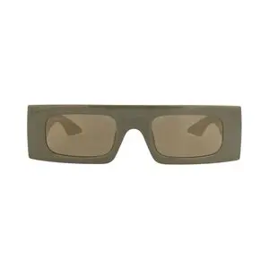 Gucci Shield-frame Injection Sunglasses /brown - Green