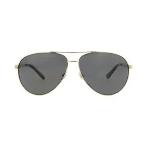 Gucci Aviator-frame Metal Sunglasses /grey - Gold