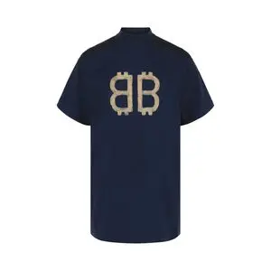 Balenciaga Vintage Cotton T-shirt With Crypto Print