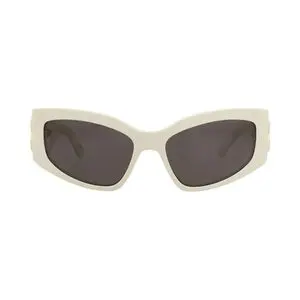 Balenciaga Cat Eye-frame Recycled Acetate Sunglasses 'ivory/grey - Cream