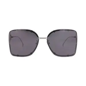 Gucci Square-frame Metal Sunglasses /violet - Silver