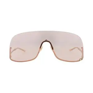 Gucci Shield-frame Metal Sunglasses /pink - Gold