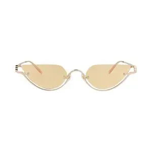 Gucci Cat Eye-frame Metal Sunglasses /yellow - Gold