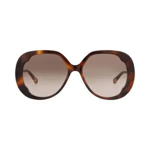 Chloé Round-frame Recycled Acetate Sunglasses 'havana - Brown