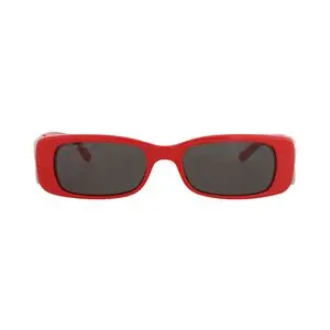 Balenciaga Square-frame Recycled Acetate Sunglasses /silver/grey - Red