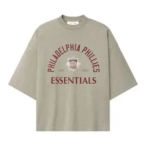 Fear Of God Phillies National League Merch Tee 'seal Heather - Grey