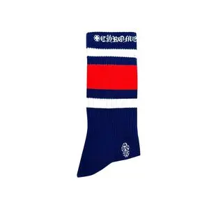 Chrome Hearts Striped Crew Socks - Red